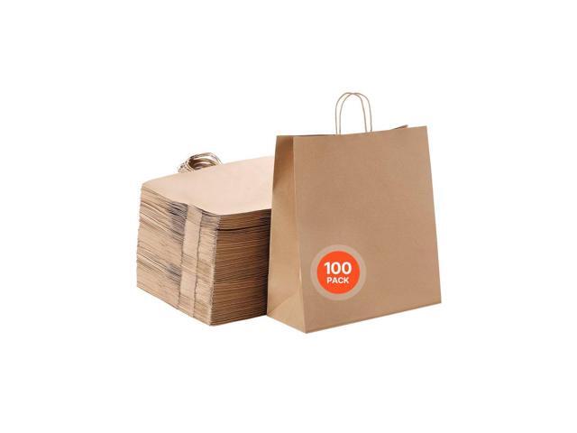 Click here for VEVOR Kraft Paper Bag with Handles 100Pcs 18x7x19... prices