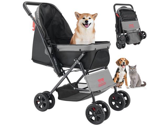 Click here for Pet Stroller Foldable 4 Wheels Travel Dog Stroller... prices