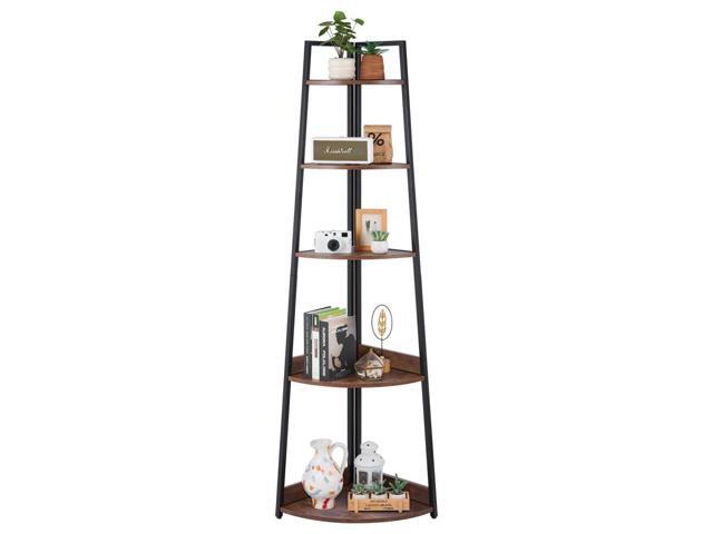 Click here for VEVOR 5 Tier Corner Shelf Tall Corner Bookshelf Pl... prices