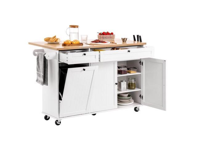 Click here for 60in Kitchen Island Cart Rolling Storage Cabinet T... prices