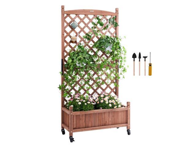 Click here for VEVOR Raised Garden Bed with Trellis  30 x 13 x 61... prices