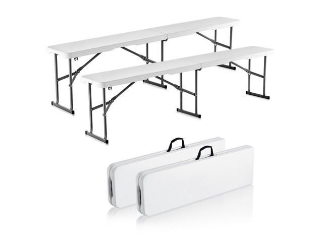 Click here for VEVOR 6FT Plastic Folding Bench Portable Outdoor B... prices