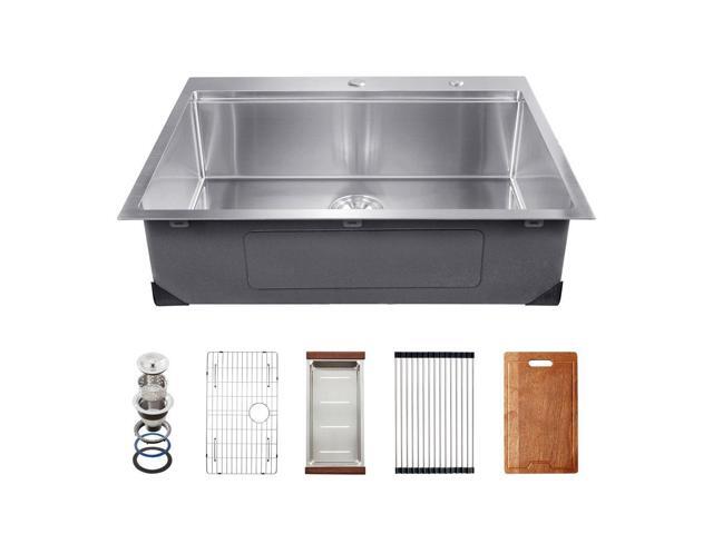 Click here for VEVOR 30 Kitchen Sink Top Mount Single Bowl Drop-I... prices