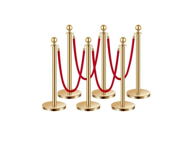 Click here for VEVOR Stanchions and Velvet Ropes 6Pcs  Hollow Bas... prices