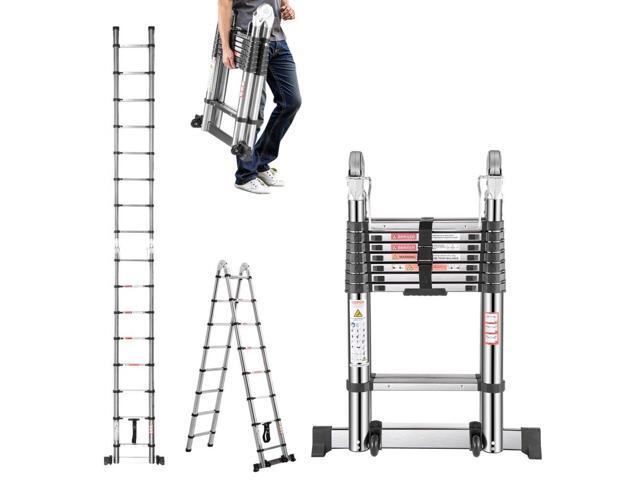 Click here for VEVOR Telescoping Ladder A Frame  16.5ft Stainless... prices