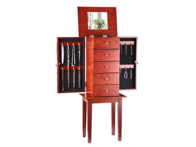 Click here for VEVOR Jewelry Cabinet Armoire Standing Jewelry Sto... prices