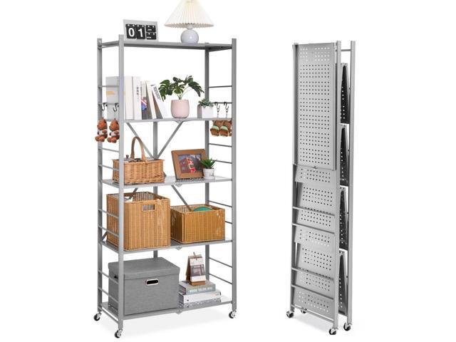 Click here for VEVOR Folding Storage Shelf with Wheels 5-Tier No... prices