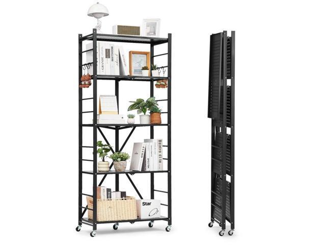 Click here for VEVOR 5-Tier Foldable Storage Shelf with Wheels 28... prices