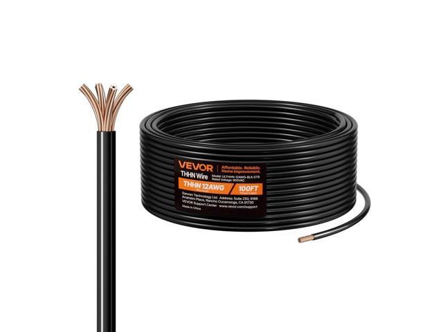 Click here for VEVOR 12 AWG THHN Wire 19-Stranded Black Copper Bu... prices