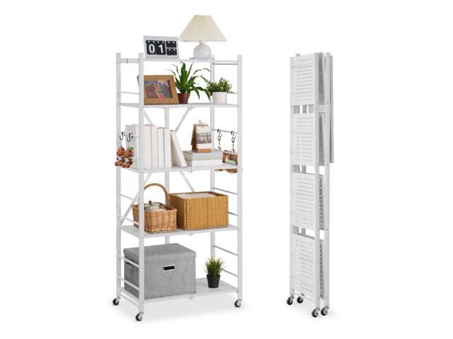 Click here for VEVOR Folding Storage Shelf with Wheels 5-Tier Met... prices