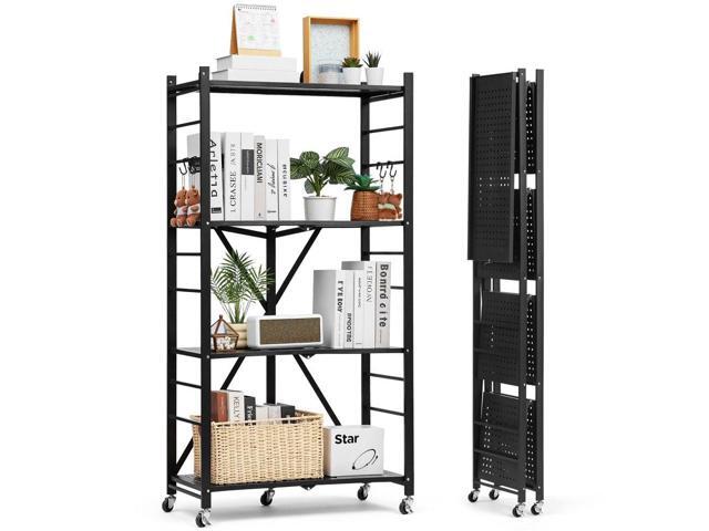 Click here for VEVOR 4-Tier Foldable Storage Shelf with Wheels 28... prices