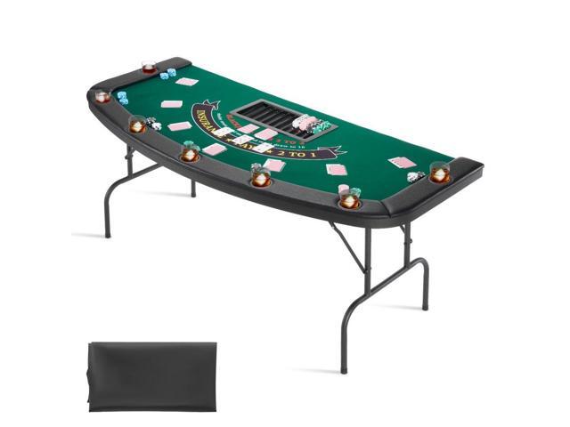 Click here for VEVOR 72 in Semi-oval Folding Poker Table Foldable... prices