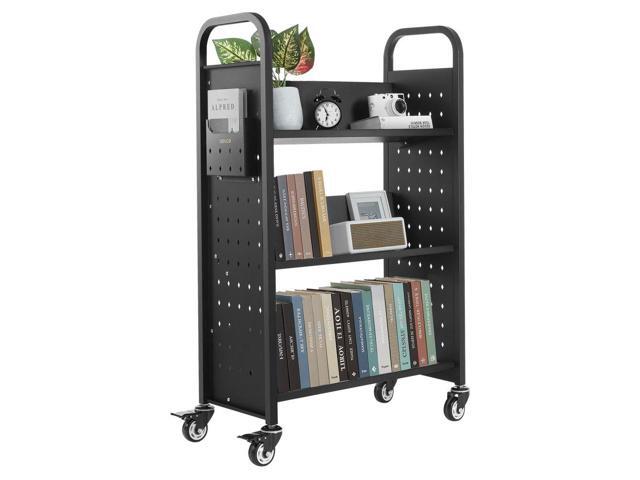 Click here for VEVOR 3-Tier Rolling Book Cart Single Sided V-Shap... prices