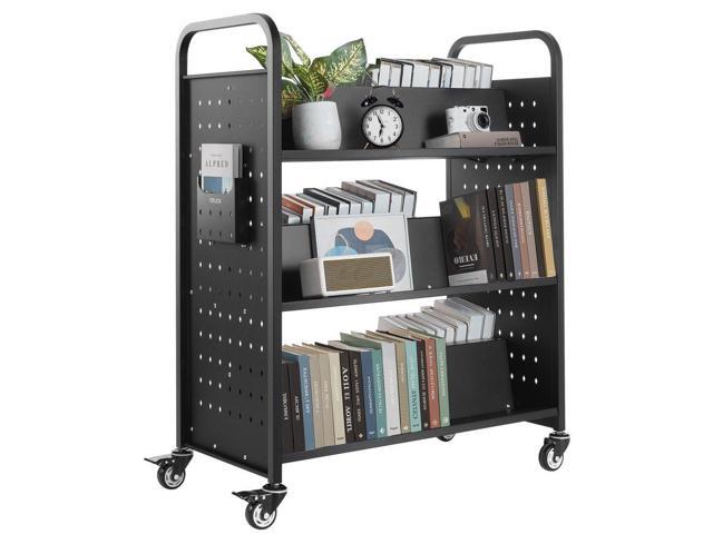 Click here for VEVOR 3-Tier Rolling Book Cart Double Sided W-Shap... prices