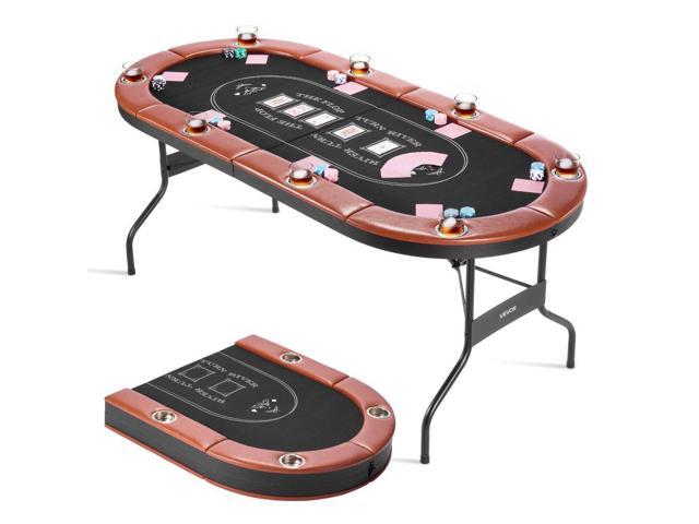 Click here for VEVOR 8 Player Oval Foldable Poker Table Casino Bl... prices