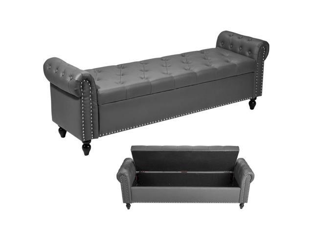 Click here for VEVOR Button-Tufted Storage Ottoman Bench Rolled A... prices
