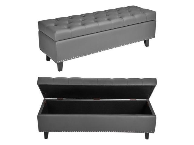 Click here for VEVOR Button-Tufted Storage Ottoman Bench PU Leath... prices