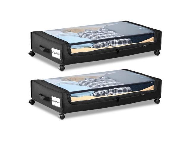Click here for VEVOR Under Bed Storage with Wheels 30.3 x 18.5 x... prices