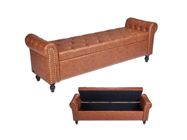 Click here for VEVOR Button-Tufted Storage Ottoman Bench Rolled A... prices