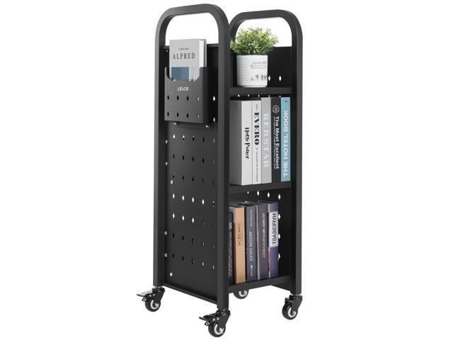 Click here for VEVOR 3-Tier Rolling Book Cart Single Sided L-Shap... prices