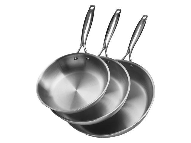 Click here for VEVOR Triply Stainless Steel Frying Pan 3 Pcs Skil... prices
