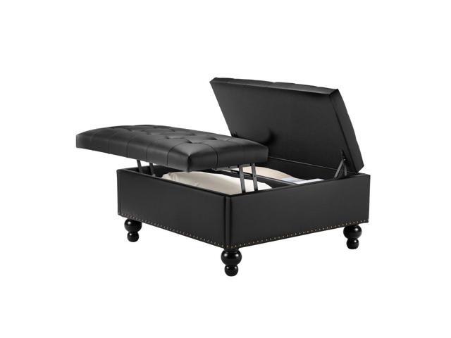 Click here for VEVOR 34-37 in Square Leather Ottoman with Storage... prices