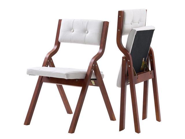 Click here for VEVOR Wooden Folding Chairs with Padded Cushion an... prices