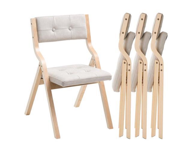 Click here for VEVOR Wooden Folding Chairs with Padded Cushion an... prices