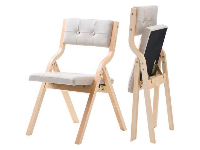 Click here for VEVOR Wooden Folding Chairs with Padded Cushion an... prices