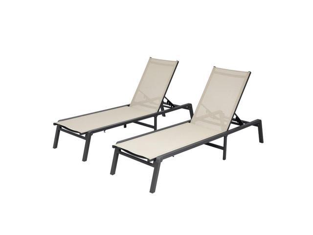Click here for VEVOR 2Pcs Foldable Chaise Lounge Chair Adjustable... prices