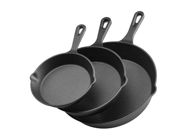 Click here for VEVOR 3 Piece Cast Iron Skillet Frying Pan Set 6 8... prices