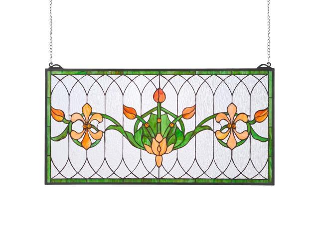Click here for VEVOR Stained Glass Window Panel  32 x 17 in  Tiff... prices