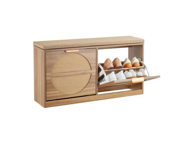 Click here for Entryway Shoe Storage Bench 38.9x9.4x19.7 Inch Rat... prices