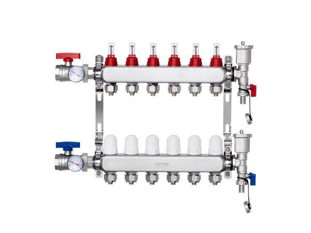 Click here for VEVOR 6-Branch Radiant Heat Manifold 1/2 PEX Tubin... prices
