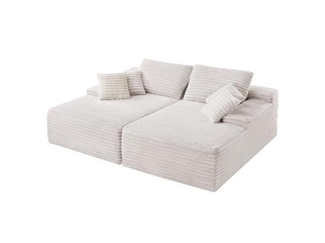 Click here for Oversized Double Chaise Lounge 82.7 in Corduroy Se... prices