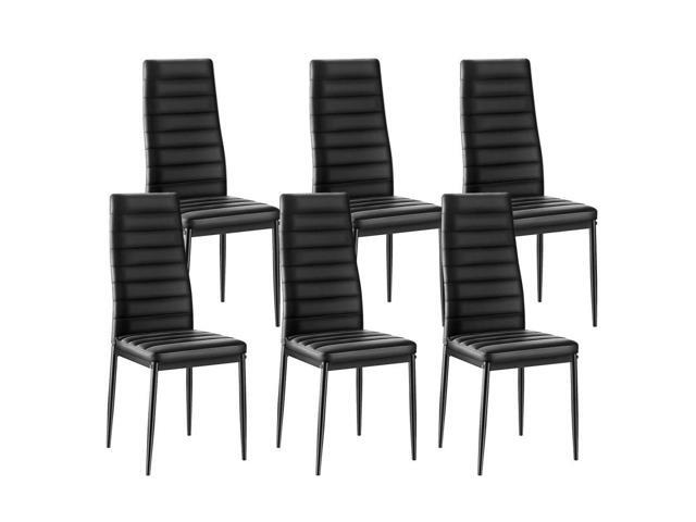 Click here for Set of 6 Dining Chairs Modern Leather Kitchen Side... prices