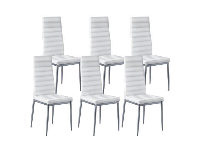 Click here for Set of 6 Dining Chairs Modern Leather Kitchen Side... prices