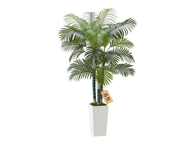 Click here for 6ft Artificial Areca Palm Tree Fake Plant with Whi... prices