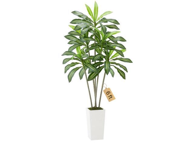 Click here for 6ft Artificial Dracaena Tree Fake Plant with White... prices