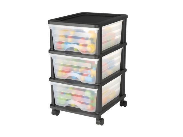 Click here for VEVOR Plastic Storage Drawers Cart 3 Drawers Rolli... prices
