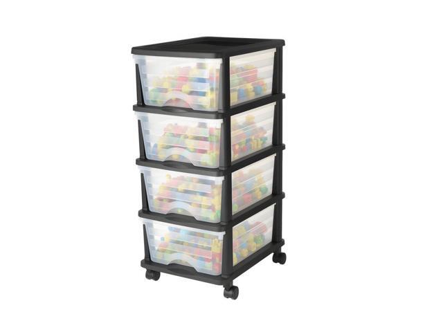 Click here for VEVOR Plastic Storage Drawers Cart 4 Drawers Rolli... prices