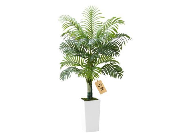Click here for 5ft Artificial Areca Palm Tree Fake Plant with Whi... prices
