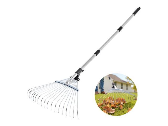 Click here for VEVOR Leaf Rake Steel Garden Rake 18-Tine 32.3-55.... prices