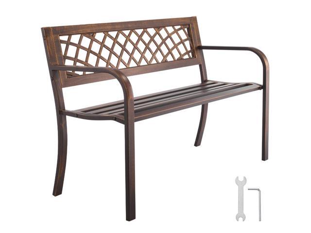 Click here for VEVOR Outdoor Bench Patio Bench 46 inch Metal Fram... prices