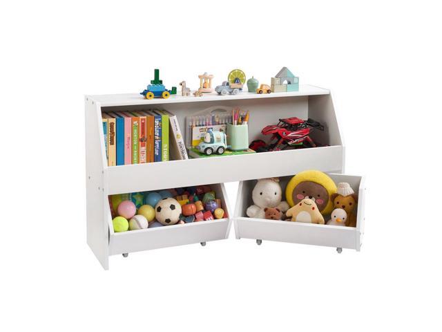 Click here for Toy Storage Organizer Wooden Bookshelf with 3 Sect... prices
