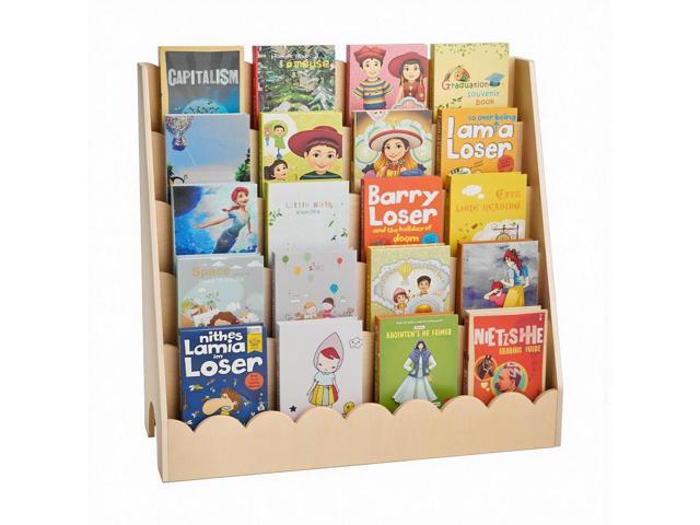 Click here for Kids Bookshelf 5-Tier Scalloped Wooden Front Facin... prices