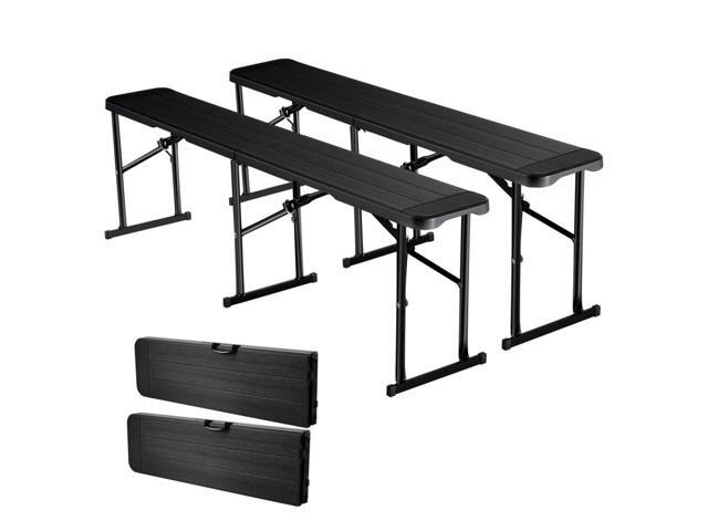 Click here for VEVOR 6FT Plastic Folding Bench 2 Pack Portable Ou... prices