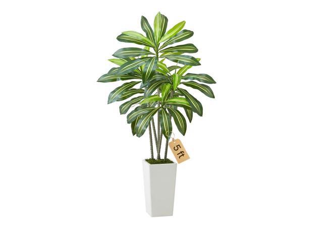 Click here for 5ft Artificial Dracaena Tree Fake Plant with White... prices