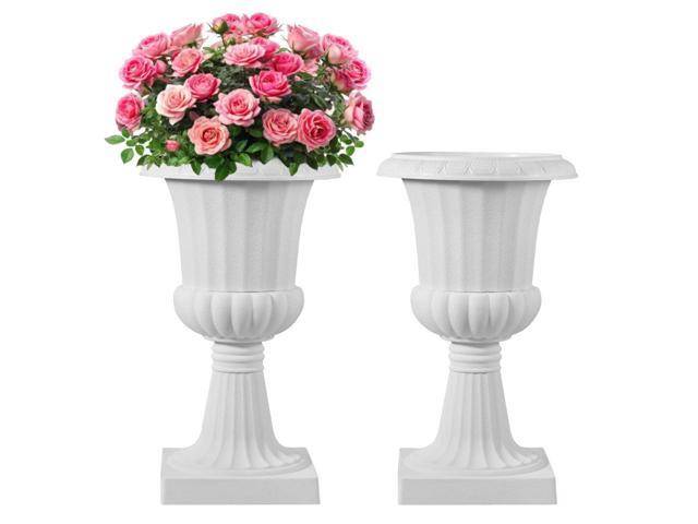 Click here for VEVOR Plastic Urn Planters 15.8 x 26.4 Inch White... prices