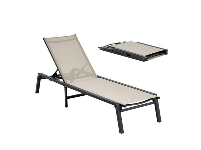 Click here for Foldable Chaise Lounge Chair 5 Position Adjustable... prices